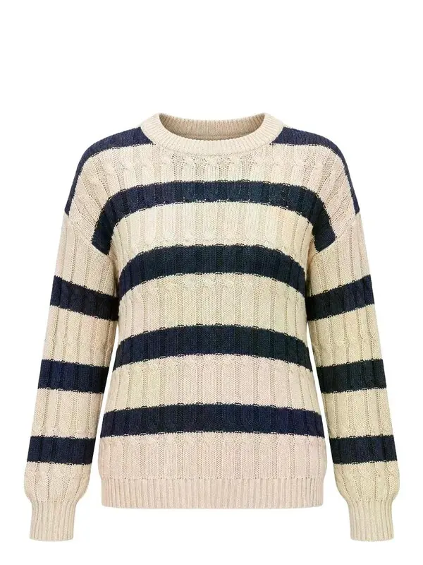 Tommy Hilfiger Cable-knit Striped Sweater - Neutrals
