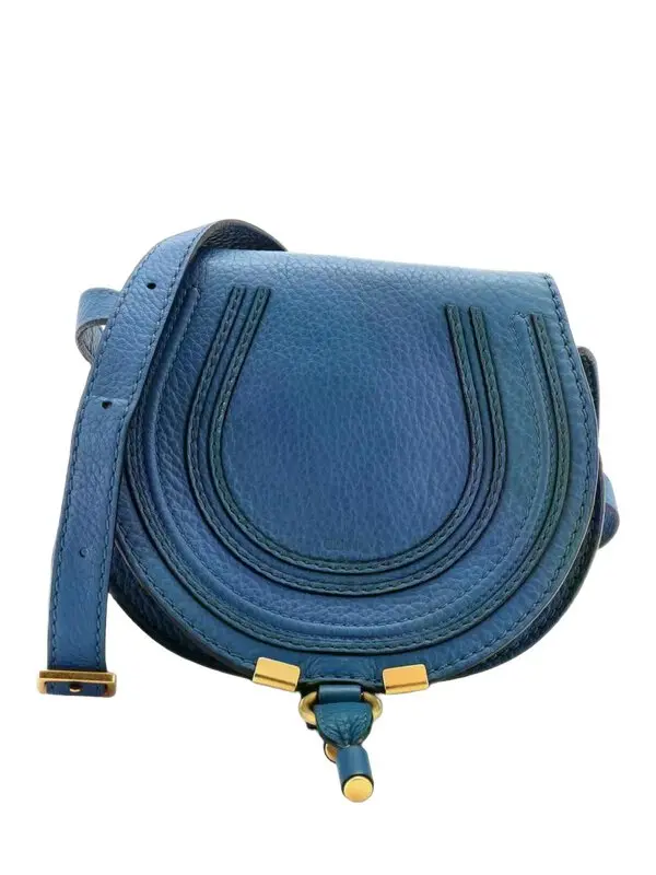 Chloé Marcie Leather Small Crossbody Bag - Blue