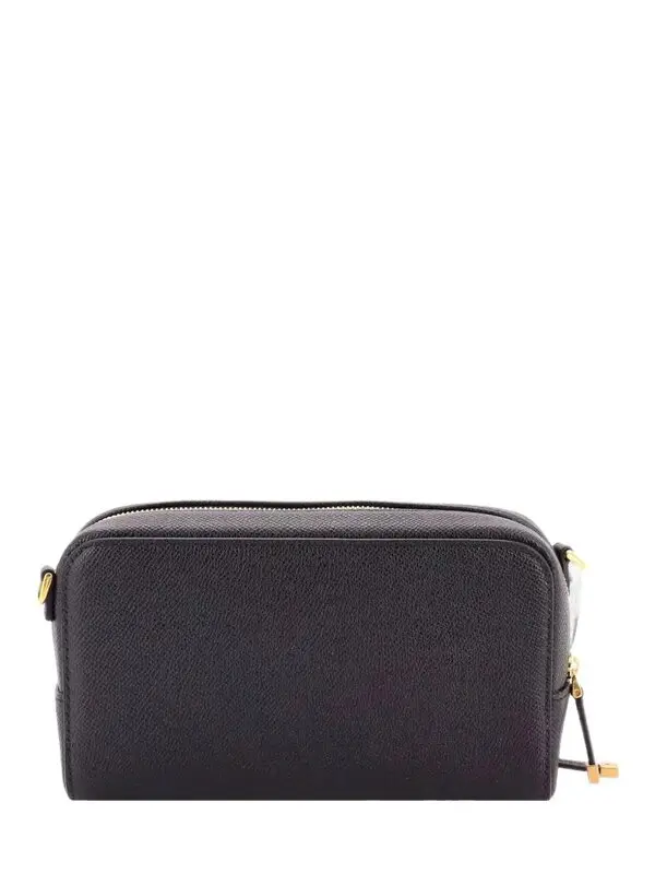 Dior Caro Double Pouch Leather Crossbody Bag - Black