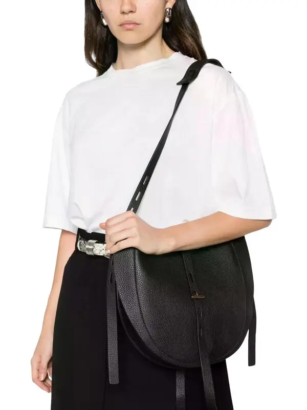 MINOBOSSI Lizzie Leather Shoulder Bag - Black