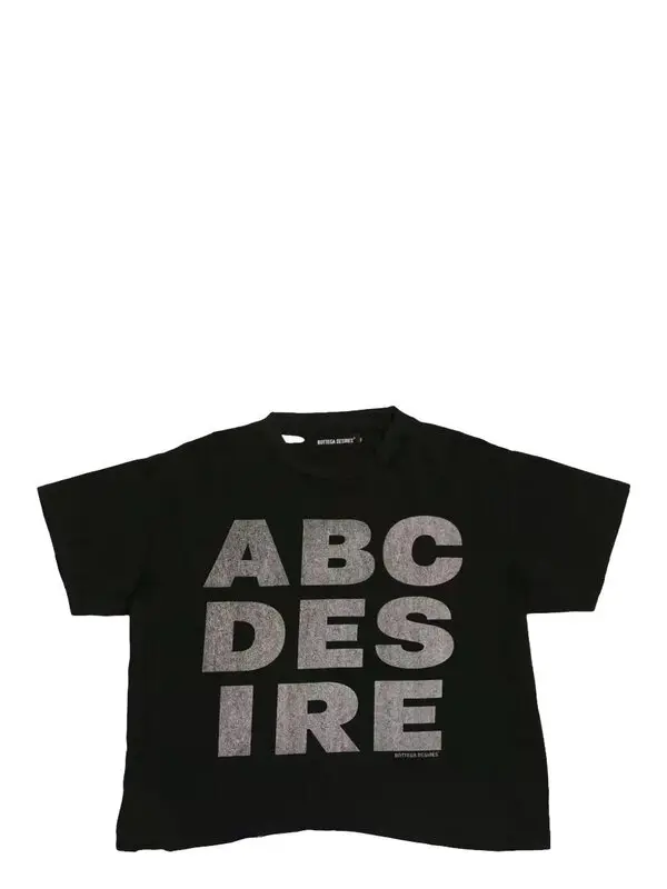 BOTTEGA DESIRES Abc Desires Distressed T-shirt - Black