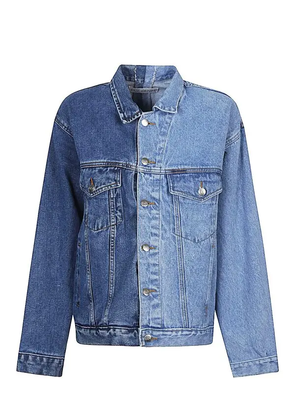 E.L.V. DENIM Denim Cotton Jacket - Multicolor