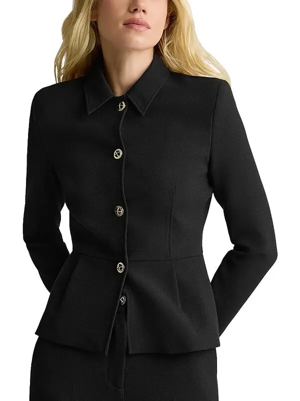 St. John Peplum Jacket - Black