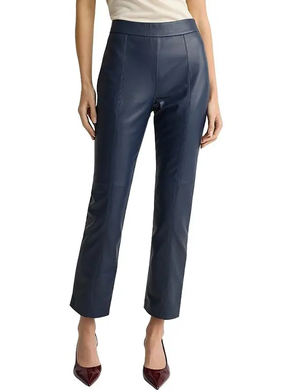 St. John Isabelle Leather Pants - Midnight