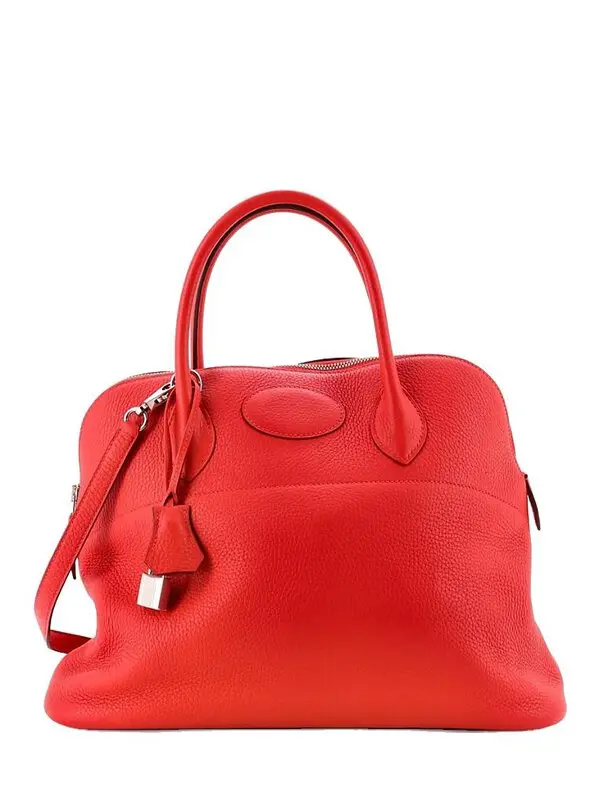 Hermès 35 Bolide Bag Clemence - Red
