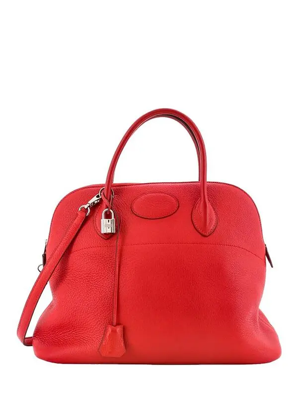 Hermès 35 Bolide Bag Clemence - Red
