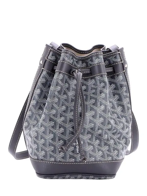 Goyard Pm Petit Flot Bucket Bag Coated Canvas - Gray