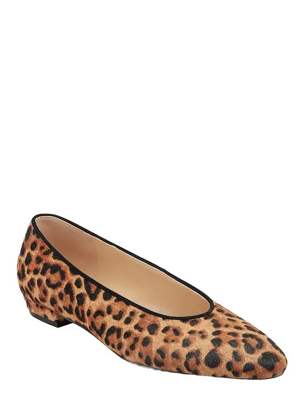 MARC FISHER LTD. Bodie Calf Hair & Suede Ballet Flats - Leopard Black