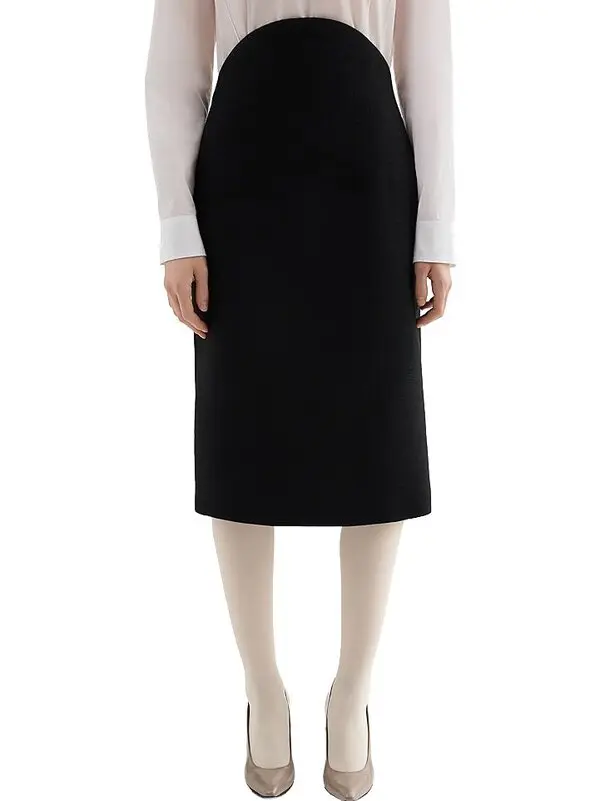 JIL SANDER Wool Sable Skirt - Black