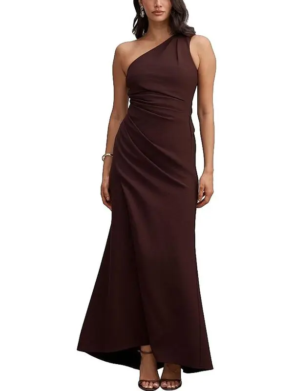 EVER NEW Yolanda One Shoulder Gown - Deep Plum