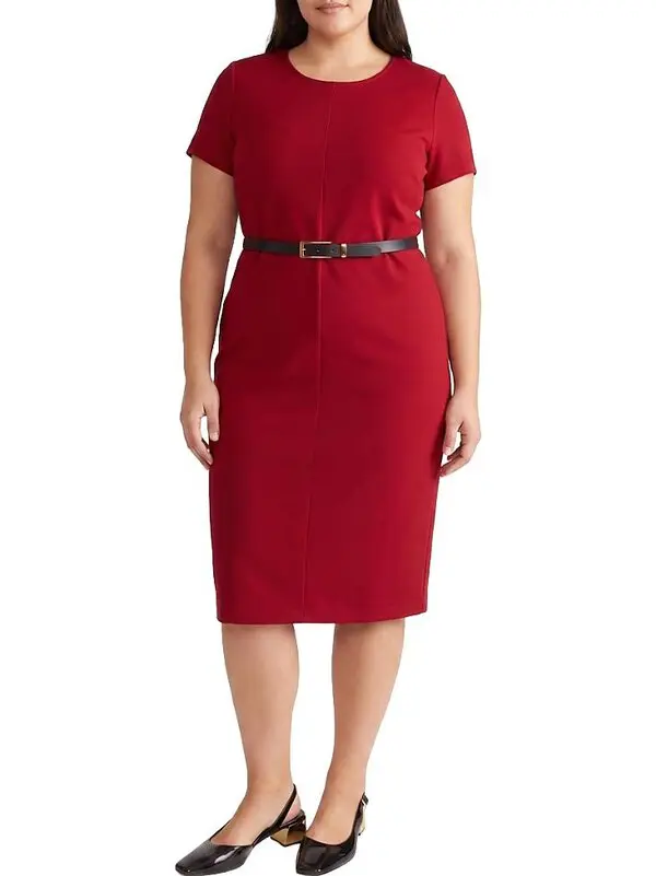 Universal Standard Plus Executive Ponte Dress - Garnet