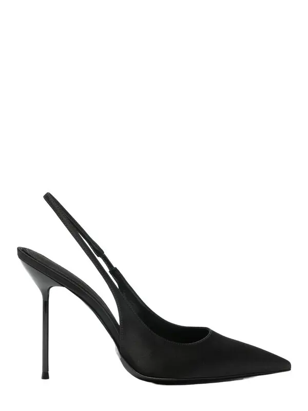 Paris Texas Lidia Leather Slingback Pumps - Black