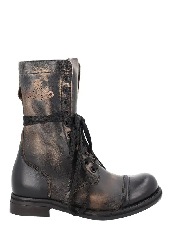 VIVIENNE WESTWOOD Stivale "parachute" Con Dettaglio Orb - Black