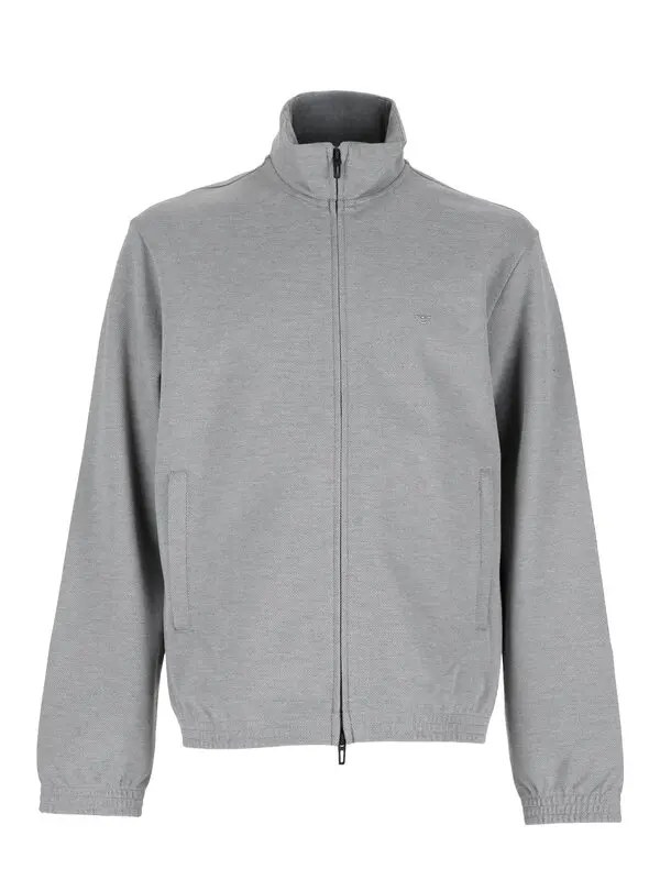 Emporio Armani Felpa Con Zip - Blue