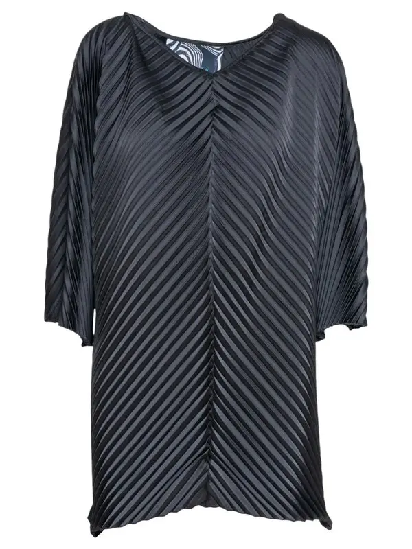 ARTISTA Echo Pleated Mini Dress - Black