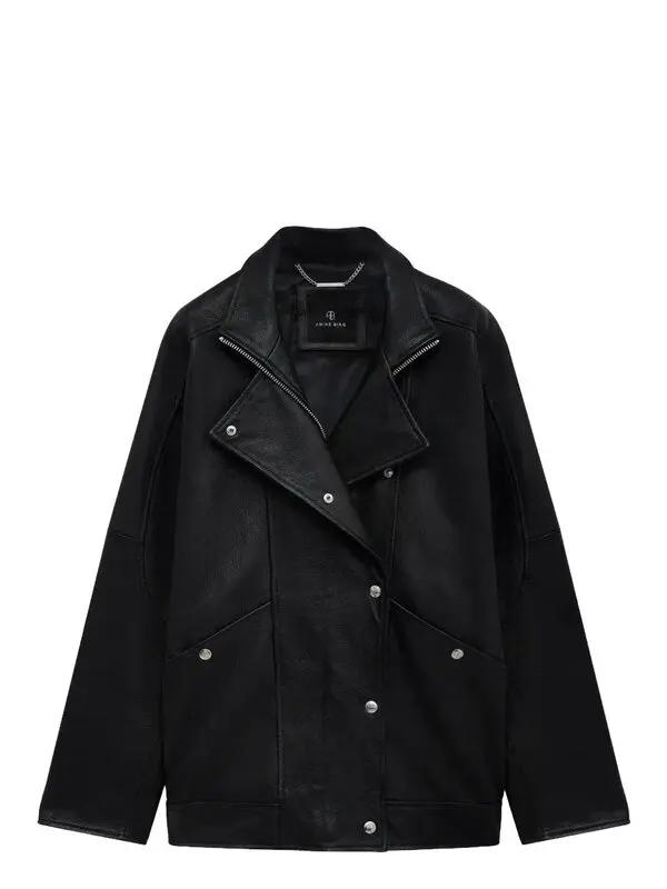 ANINE BING Sandy Jacket Leather - Black