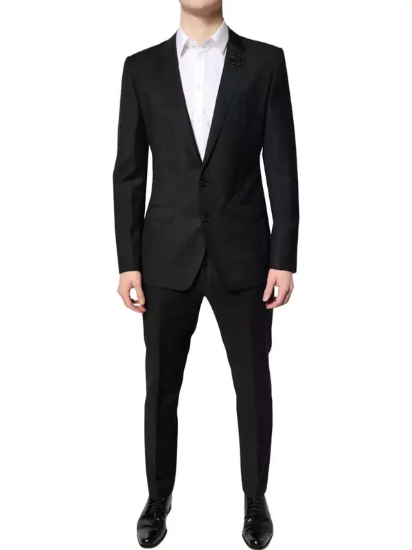 Dolce & Gabbana Bead-embellished Single-breasted Suit - Black