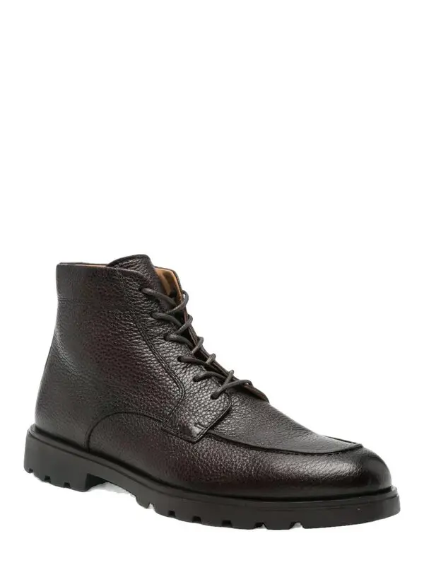 HENDERSON BARACCO Leather Lace-up Boots - Brown