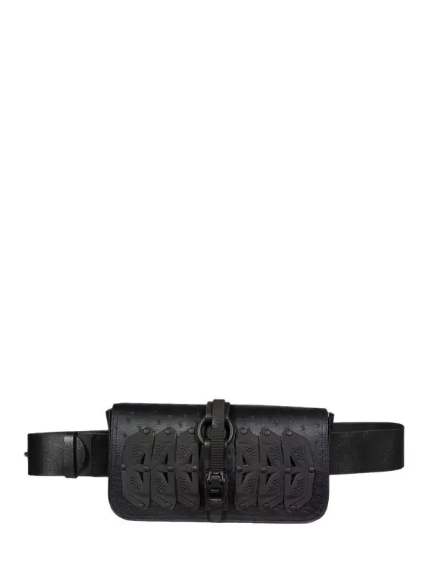 Junya Watanabe X Innerraum Ostrich-effect Belt Bag - Black