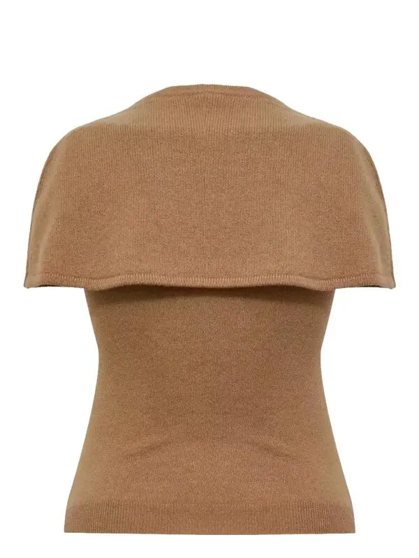 Simkhai Yuki Cape-overlay Sweater - Brown