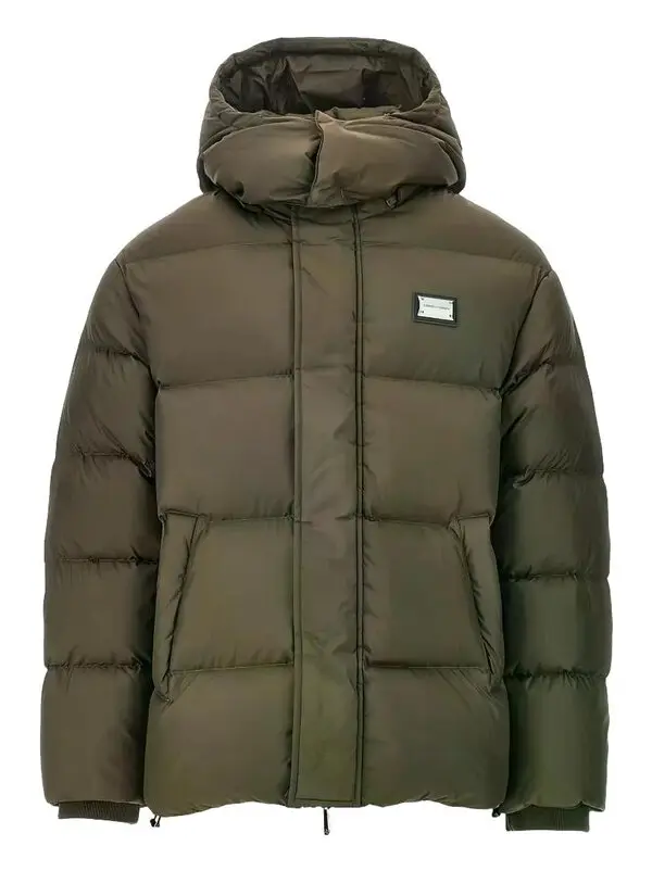 Emporio Armani Logo-plaque Padded Jacket - Green