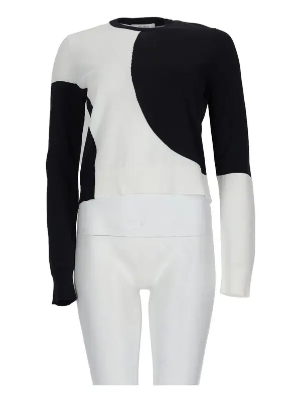 Max Mara Mini Fitted Sweater In Viscose Crepe - Multicolour