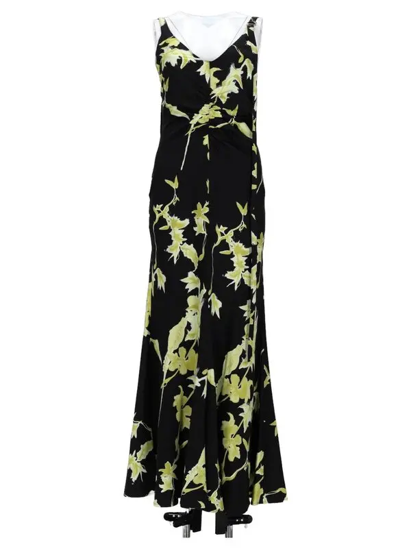 Sportmax Viscose & Elastane Gown With Multicolor-inspired Pattern, Balia - Multicolour