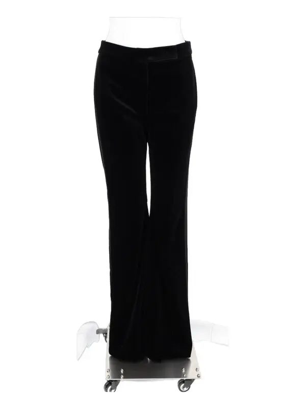 Max Mara Stretch Cotton Wide-leg Trousers - Black