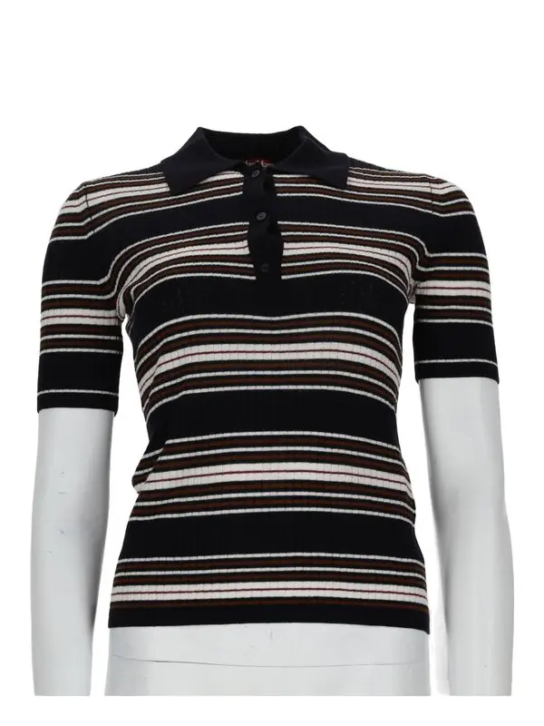 Max Mara Polo Sweater In Silk & Wool - Multicolour