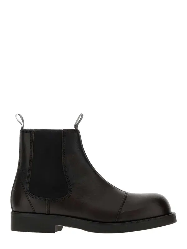 MAISON MARGIELA Leather Ankle Boots - Brown