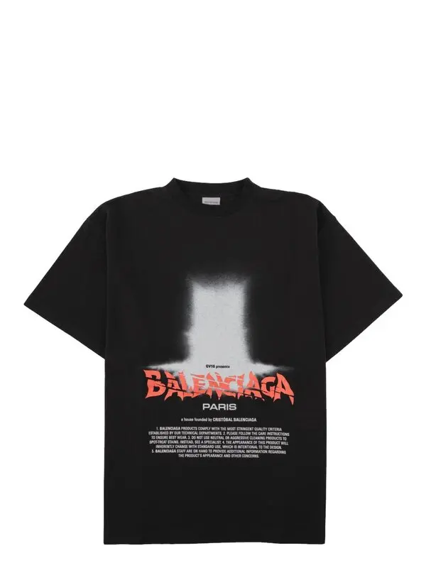 Balenciaga Cotton Jersey T-shirt - Black