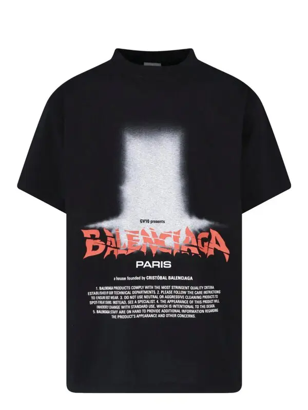 Balenciaga Cotton Jersey T-shirt - Black