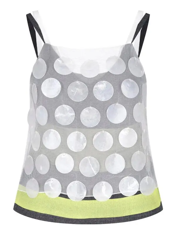 Marni Polka Dot Mesh Cami Top - Multicolor