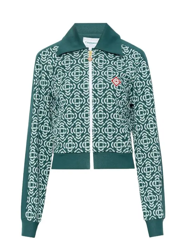 Casablanca Long-sleeved Zipper Jacket - Green