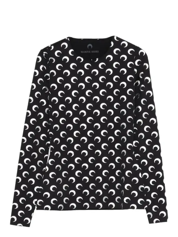 MARINE SERRE Moon-print Top - Black