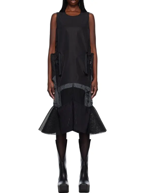 Junya Watanabe Paneled Midi Dress - Black