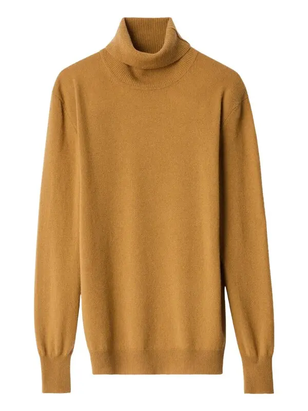 LEMAIRE Stand-collar Sweater In Cashmere - Cumin