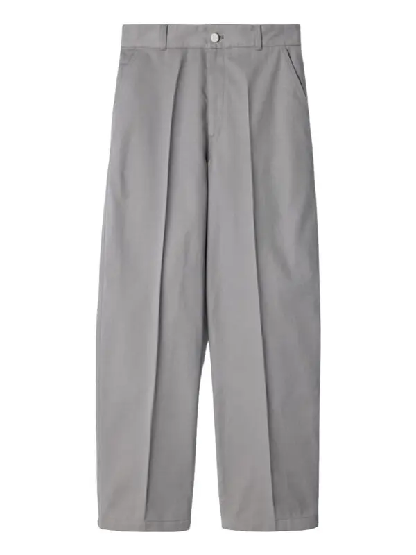 LEMAIRE Barrel Pants In Polycotton Twill - Dolphin