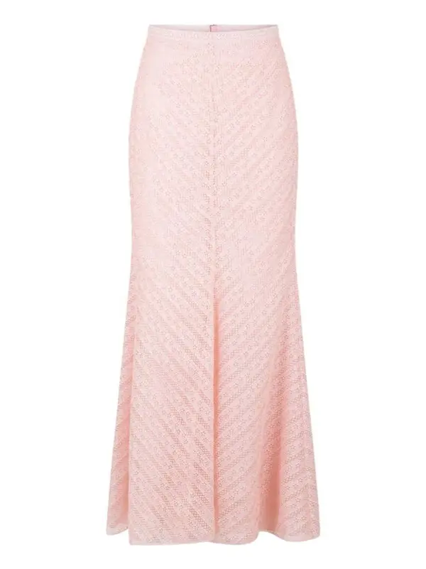 Giambattista Valli Long Fitted Lace Skirt - Rosequarz