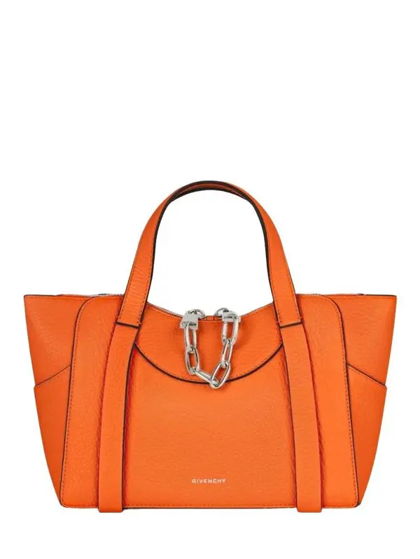 Givenchy Small The Snatch Bag In Grained Leather - Orange