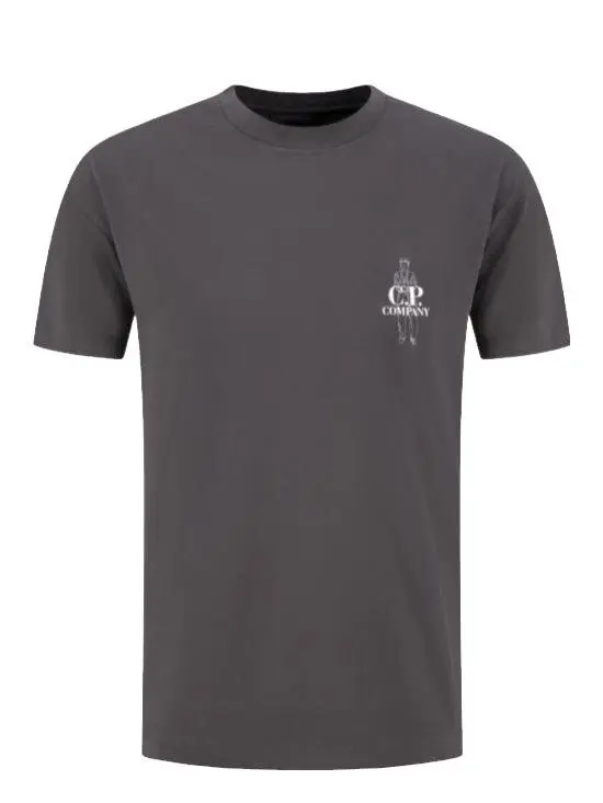 C.P. COMPANY Jersey Short Sleeve Comfort Logo T-shirt - Grey