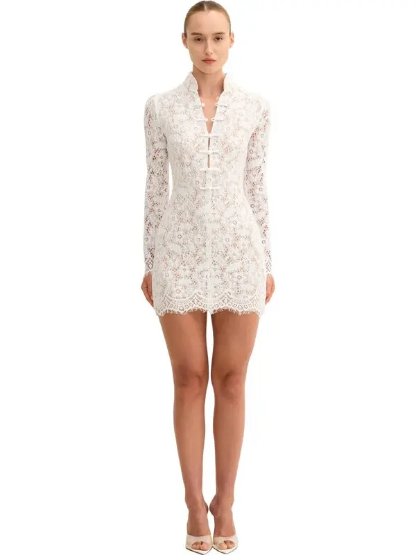 SAU LEE Roberta Mini Dress - Ivory