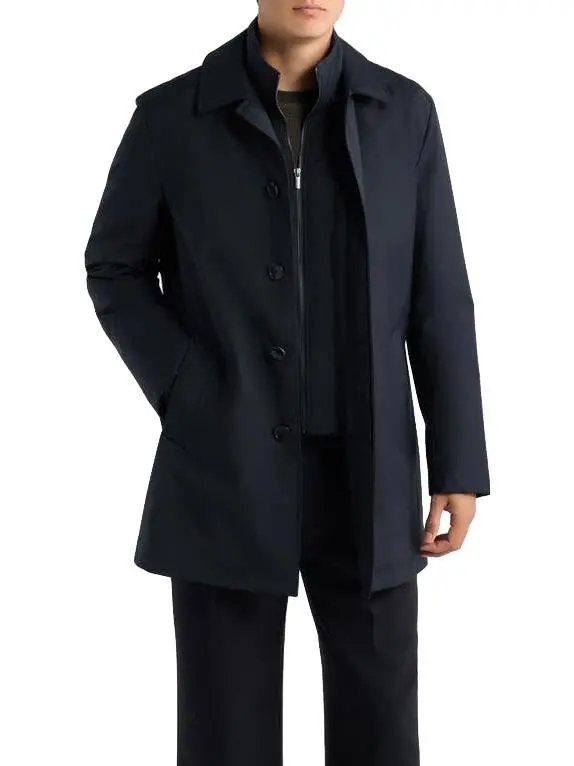 Cardinal Of Canada Samson Wool Car Coat With Removable Liner - Black