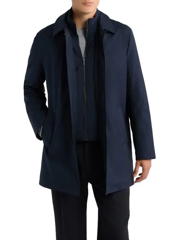 Cardinal Of Canada Samson Wool Car Coat With Removable Liner - Navy