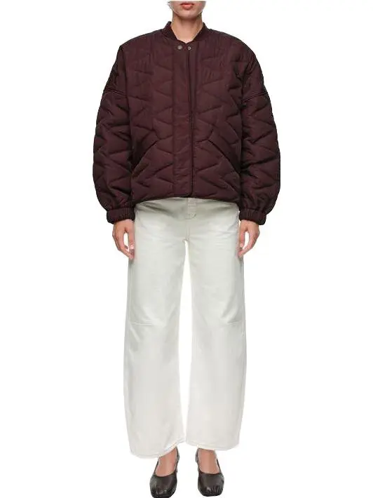 Bimba Y Lola Padded Bomber Jacket - Raspberry