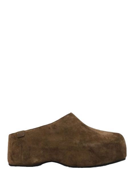 Bimba Y Lola Suede Platform Clog - Olive