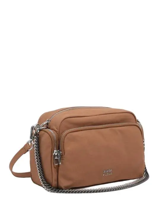 Bimba Y Lola Large Cotton Pocket Crossbody Bag - Light Brown