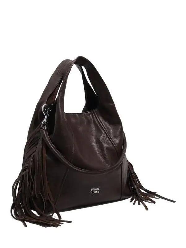 Bimba Y Lola Medium Patchwork Leather Bag - Coffee