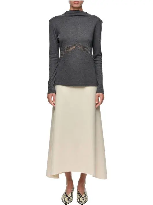 Bimba Y Lola T-shirt With Lace Waist - Dark Grey