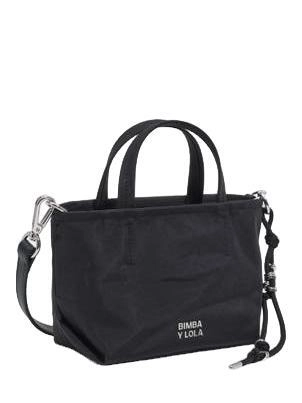 Bimba Y Lola Small Nylon Shopper Bag - Black